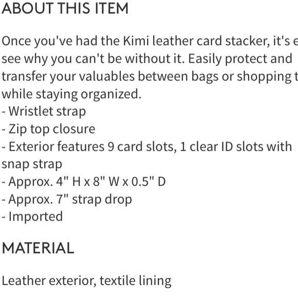 HOBO | Bags | Hobo International Kimi Leather Card Holder | Poshmark